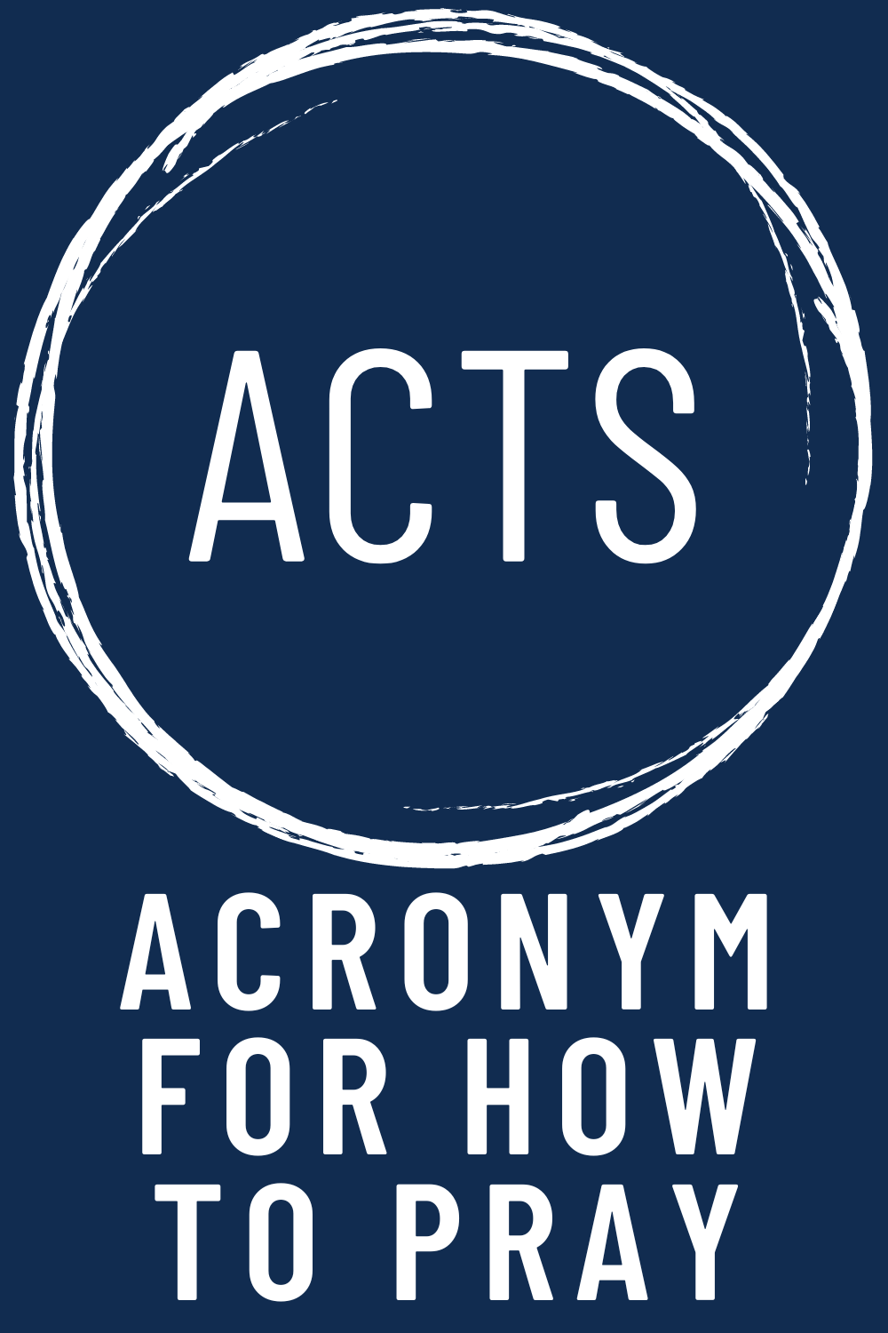 Acronym For How To Pray: ACTS